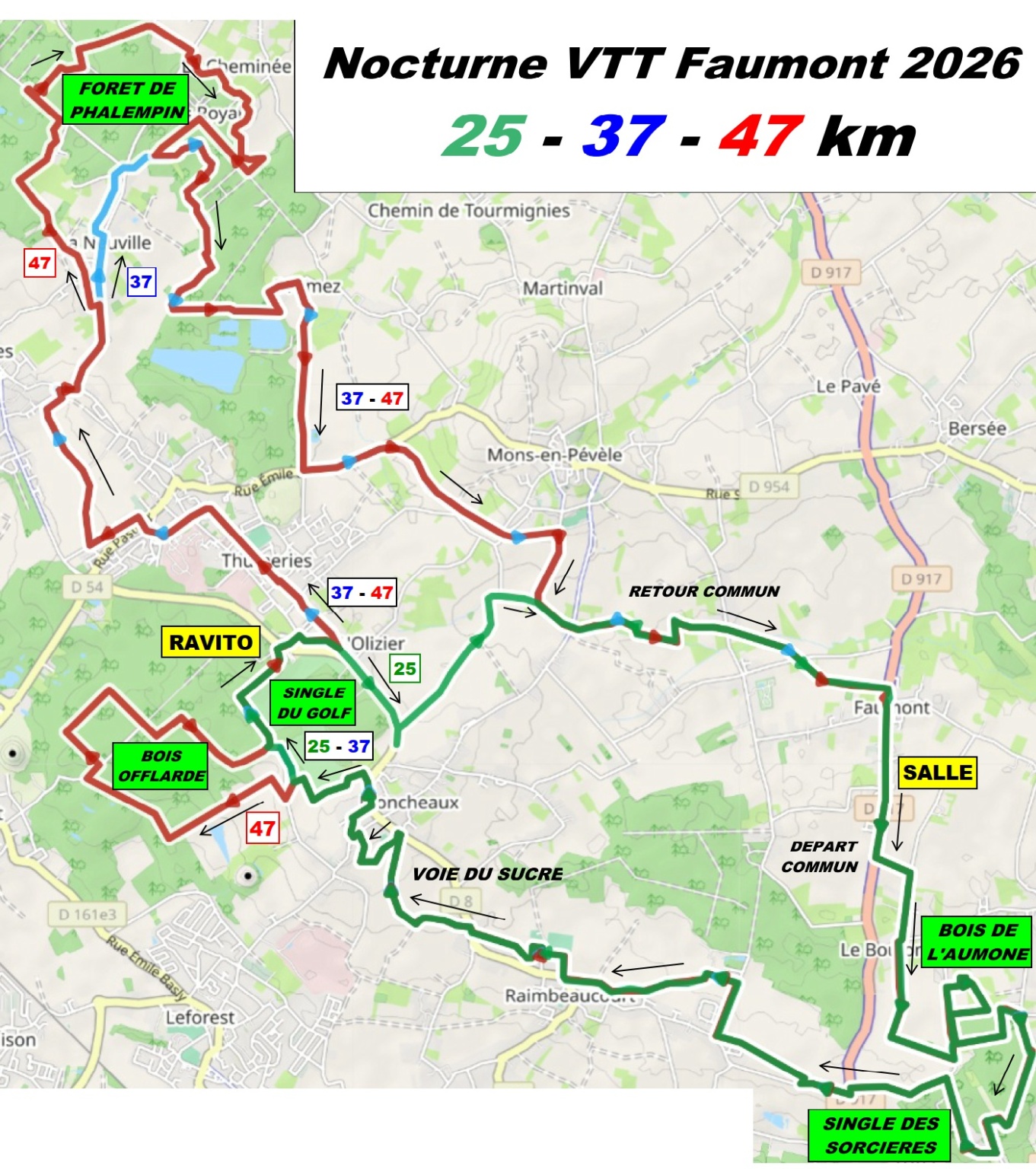 Nocturne VTT 2026 : les parcours – Véloclub Faumont